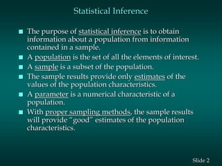 Sampling and Sampling Distributions | PPT