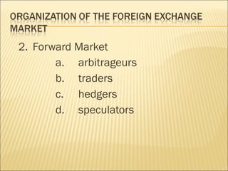 FOREIGN EXCHANGE MARKET | PPT