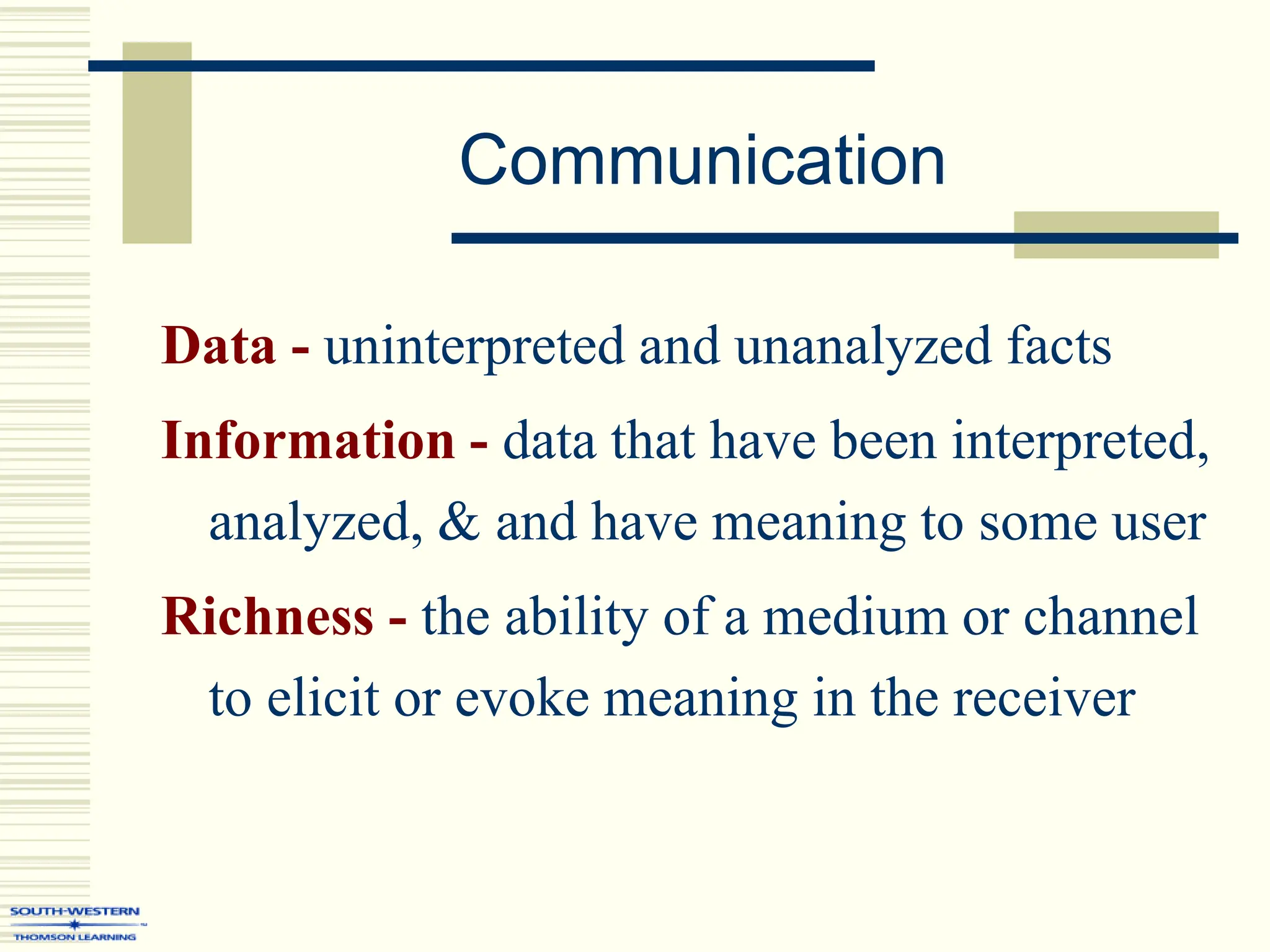 communication for understanding the full idea | PPT