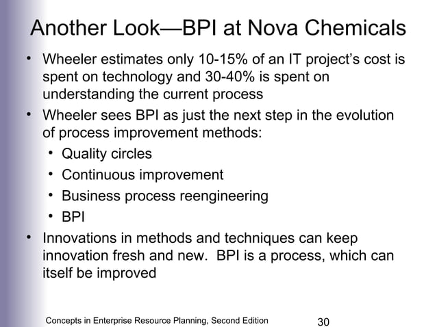 Chapter 7: Process Modeling, Process Improvement, and ERP Implementation | PPT