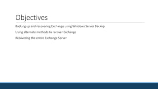 Ch07 disaster recovery | PPTX