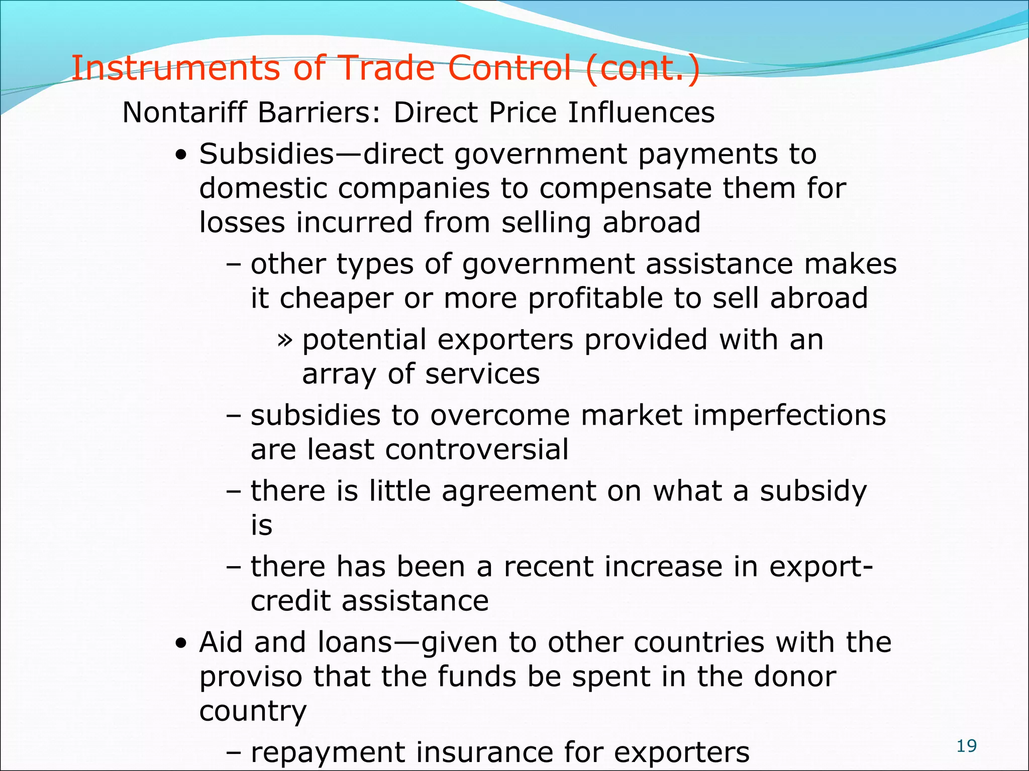 Governmental influence on trade | PPT