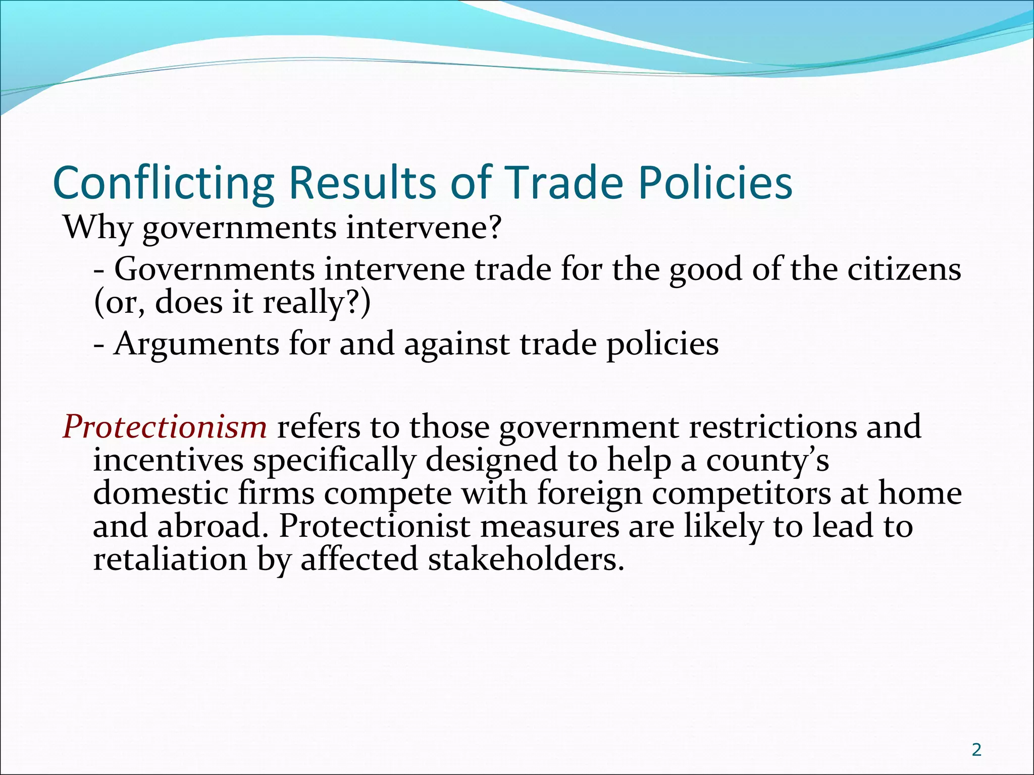 Governmental influence on trade | PPT