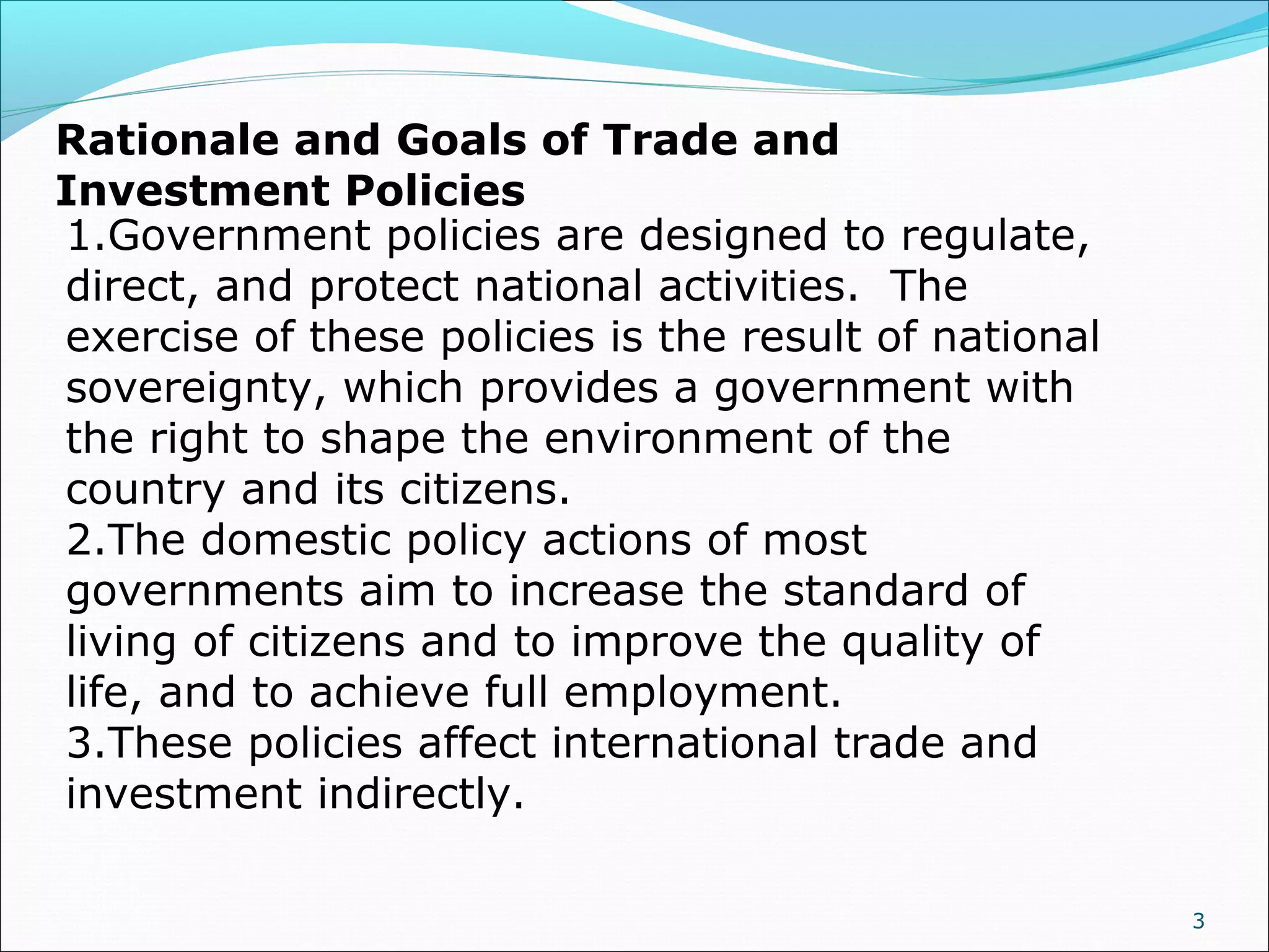 Governmental influence on trade | PPT