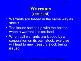 Ch07 hullofod5ecol | PPT | Stocks and Bonds | Personal Investing