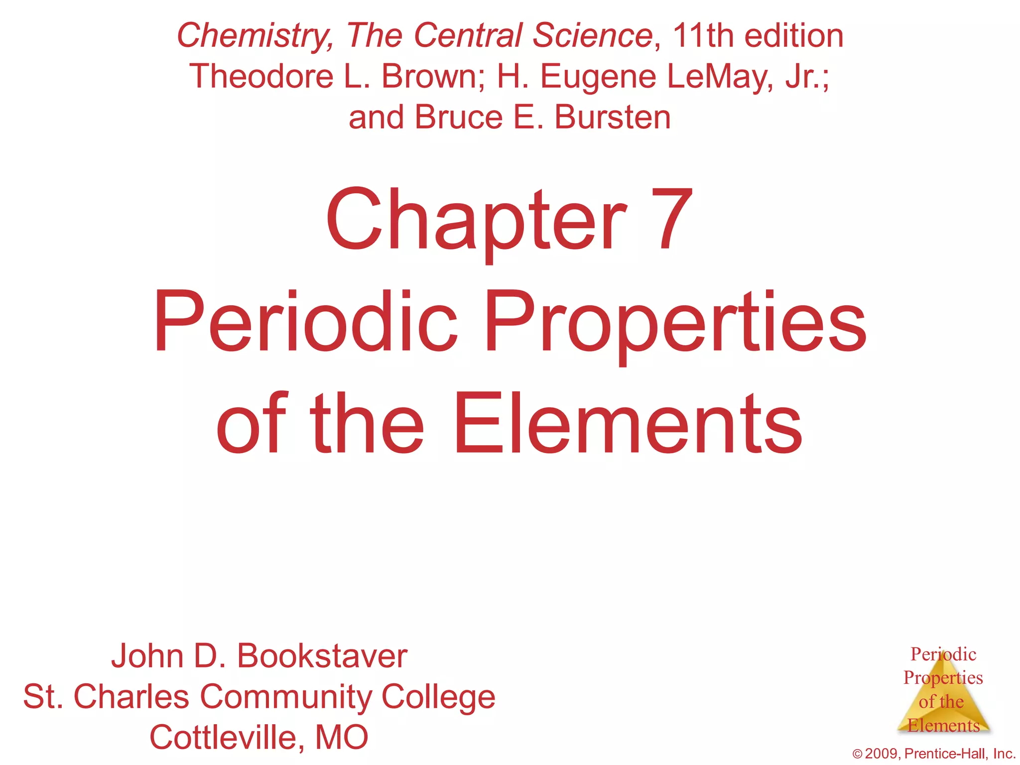 Ch07 outline 000 Periodic trends | PDF
