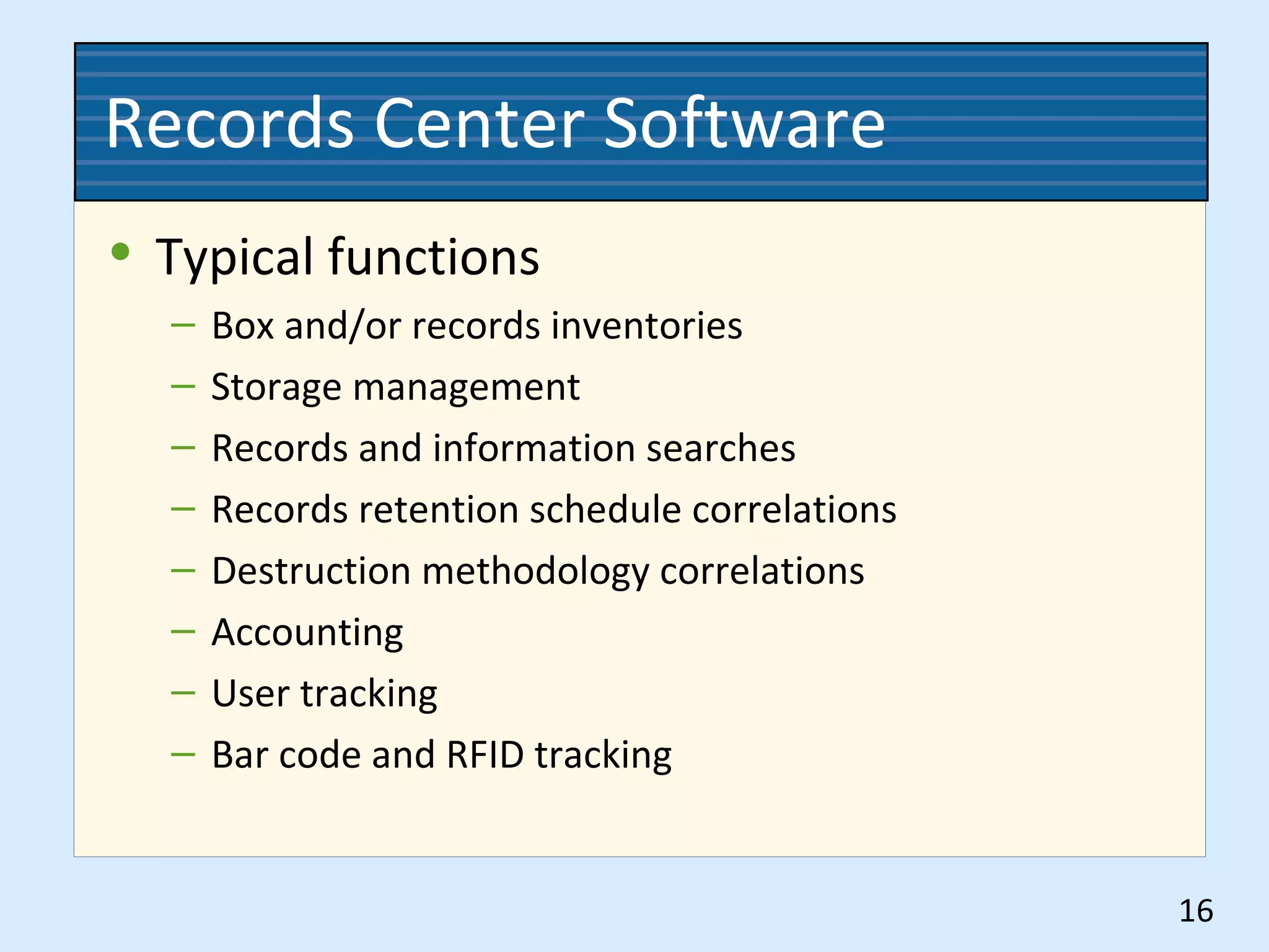 Ch07 records management | PPT
