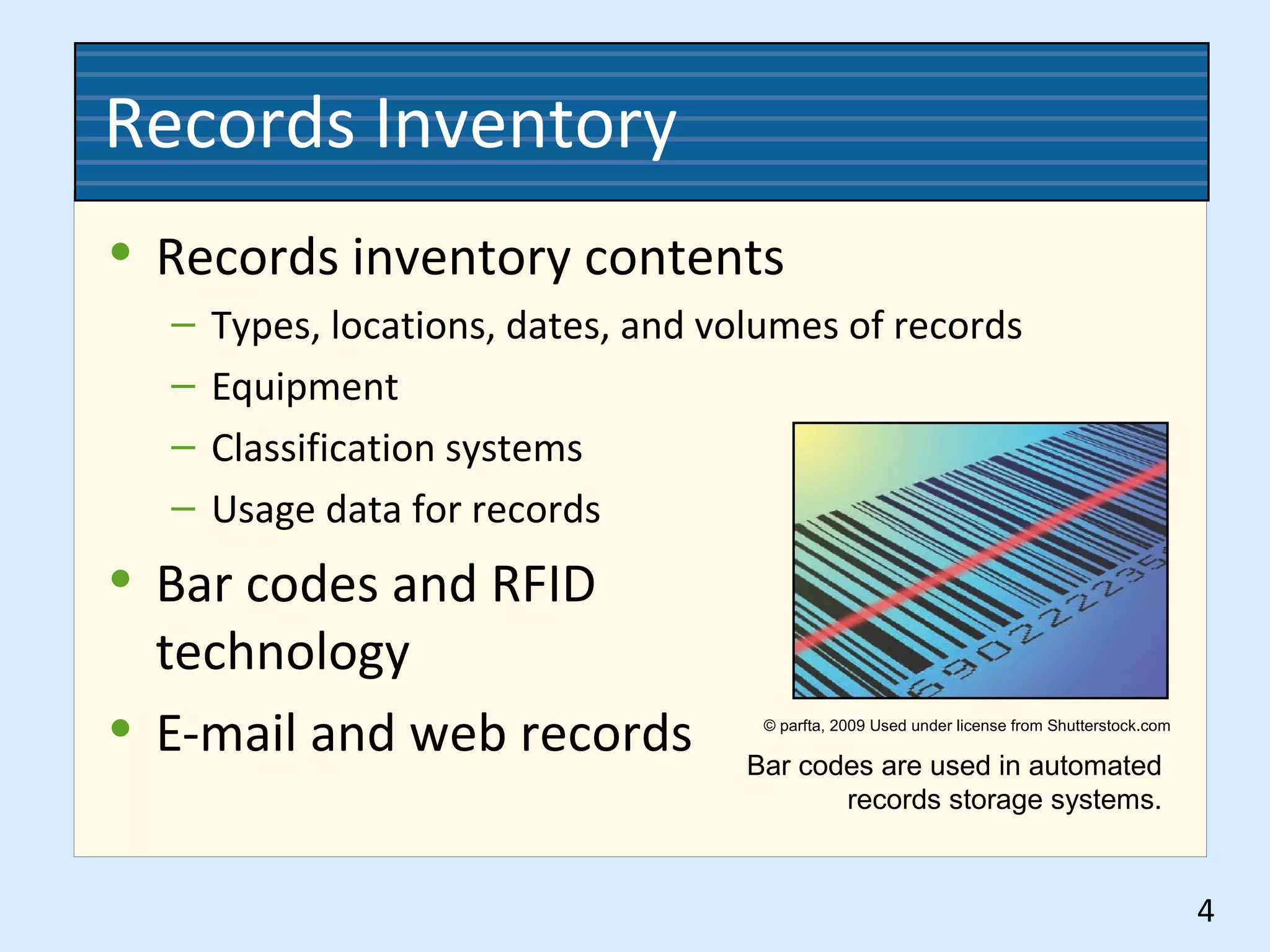 Ch07 records management | PPT