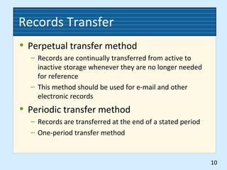 Ch07 records management | PPT