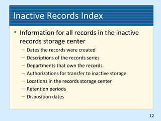 Ch07 records management | PPT