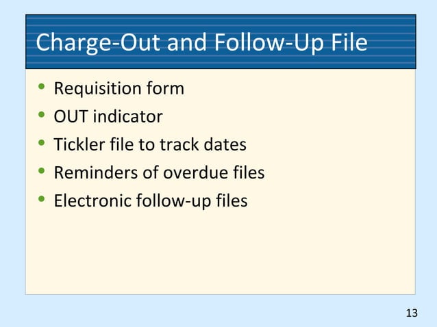 Ch07 records management | PPT