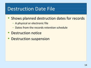 Ch07 records management | PPT
