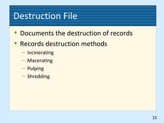 Ch07 records management | PPT
