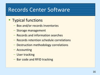 Ch07 records management | PPT