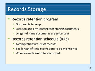 Ch07 records management | PPT
