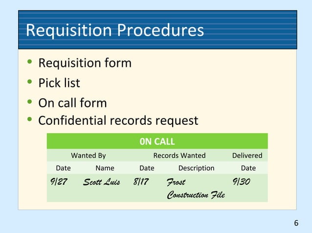 Ch07 records management | PPT