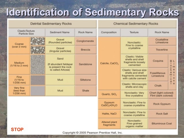 Sedimentary Rock Identification