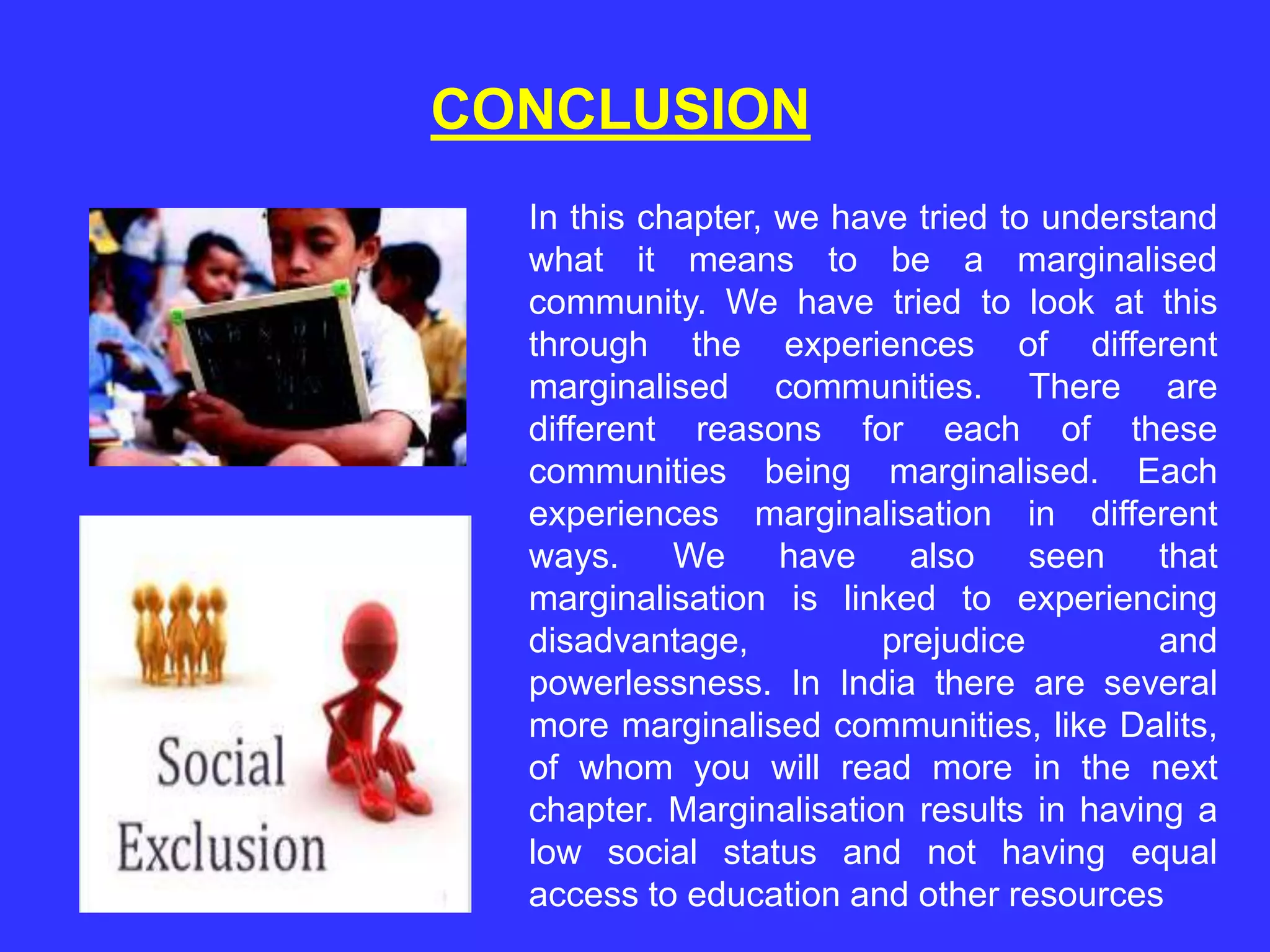 Ch 07 understanding marginalsisation1 | PPTX