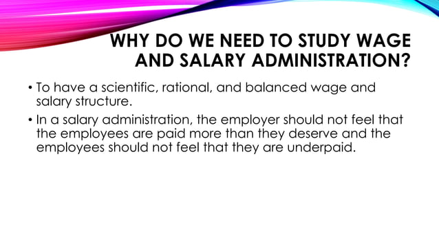 Wages and Salaries Administration | PPTX