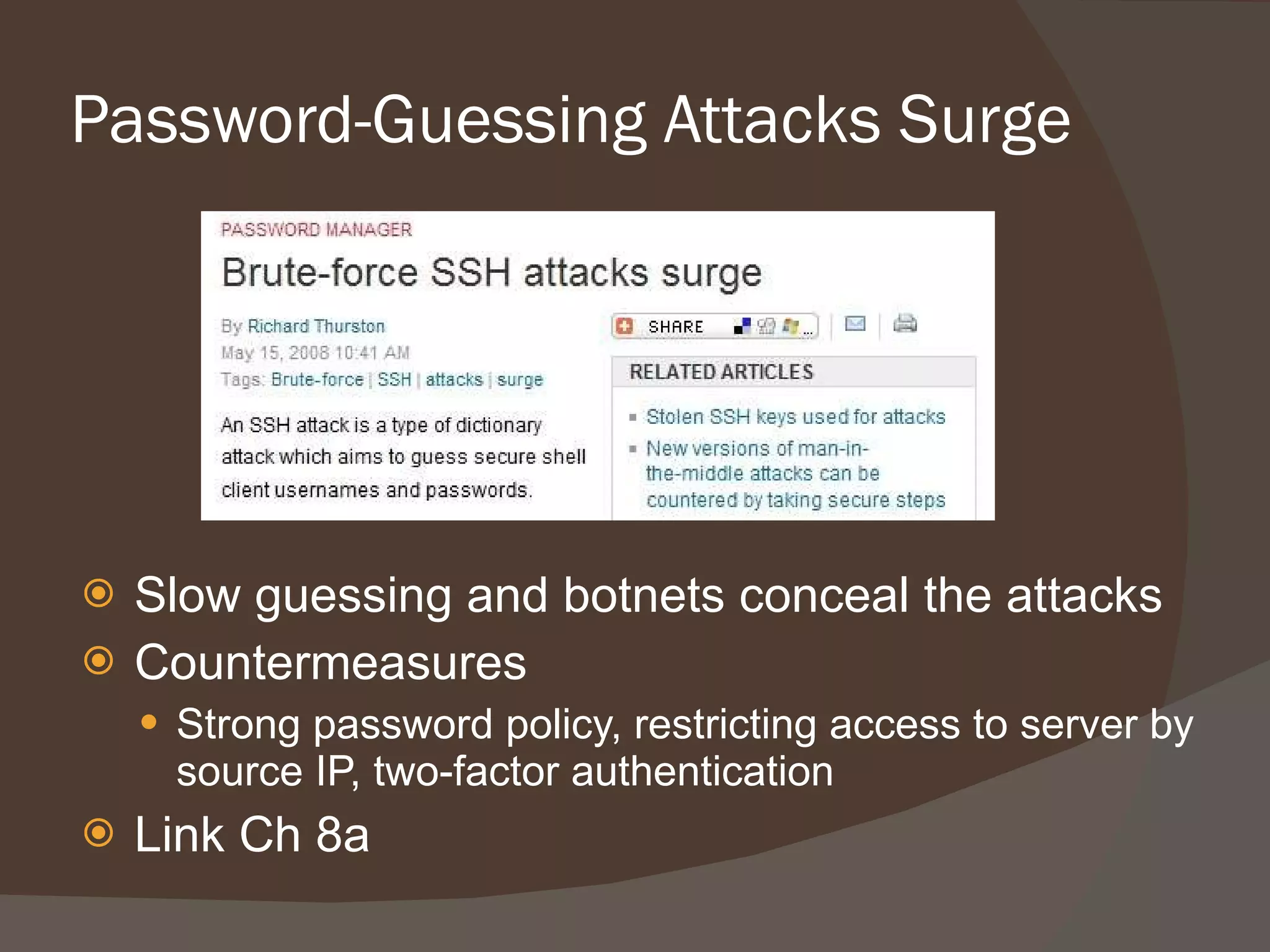Ch08 Authentication | PPT | Computer Networking | Computing