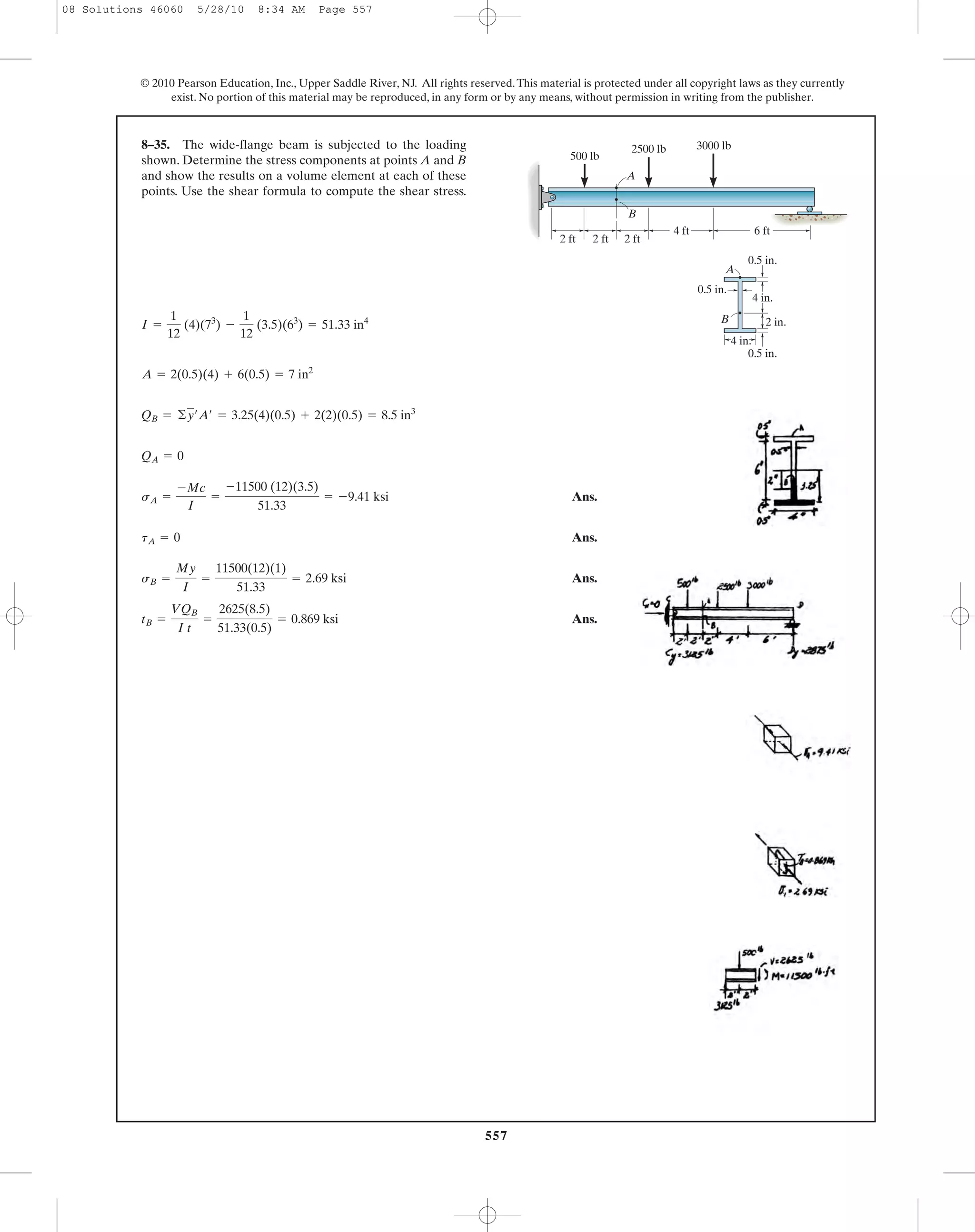 Ch08 10 combined loads & transformations | PDF