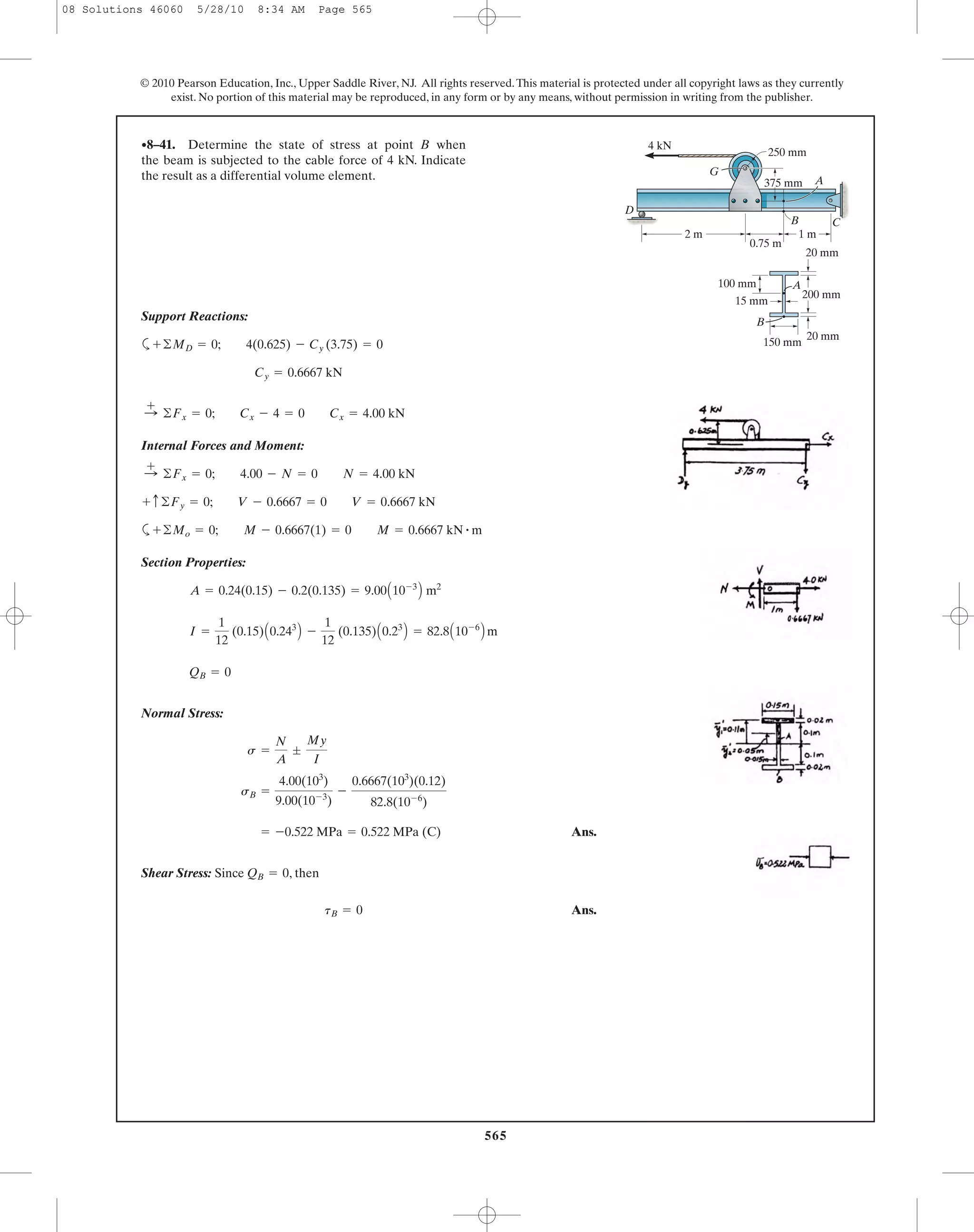 Ch08 10 combined loads & transformations | PDF