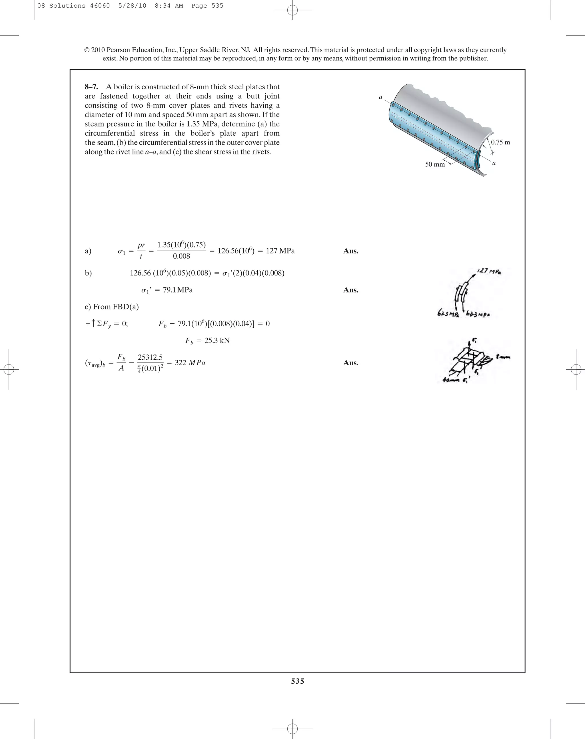 Ch08 10 combined loads & transformations | PDF