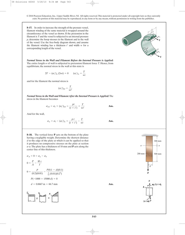 Ch08 10 combined loads & transformations | PDF