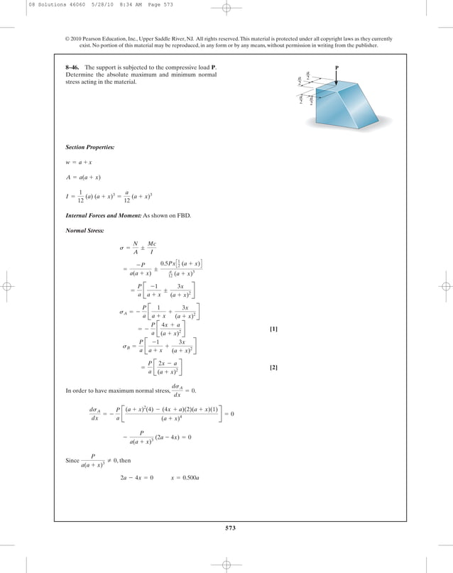 Ch08 10 combined loads & transformations | PDF