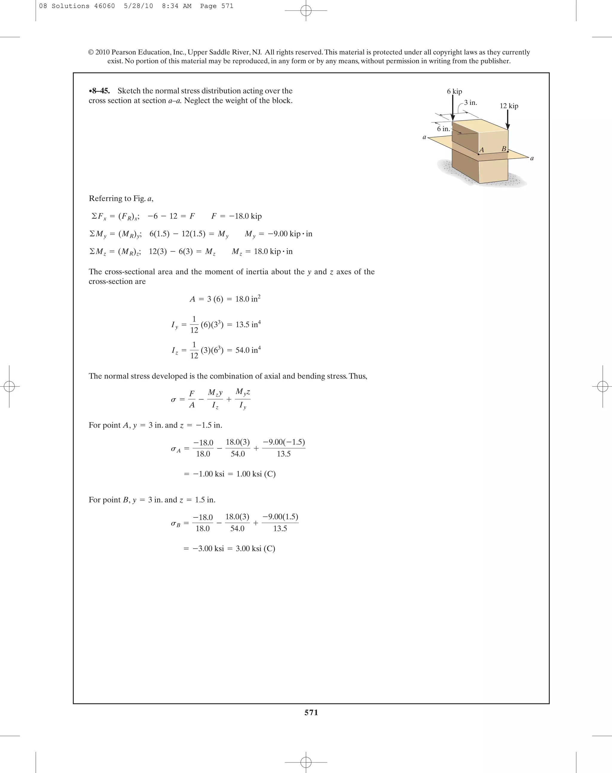 Ch08 10 combined loads transformations | PDF