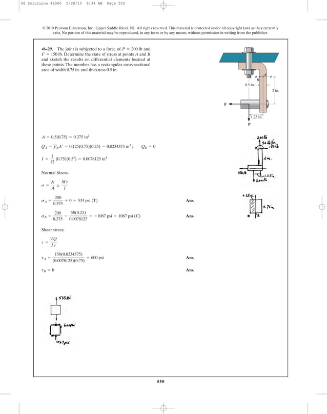 Ch08 10 combined loads transformations | PDF