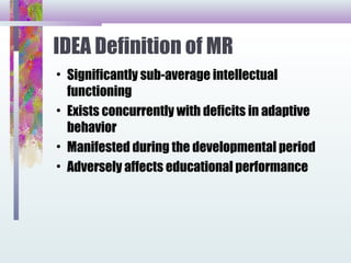 Chapter 8: Intellectual Disabilities | PPT