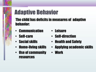 Chapter 8: Intellectual Disabilities | PPT