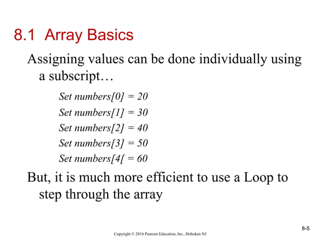Programming Logic and Design: Arrays | PPT