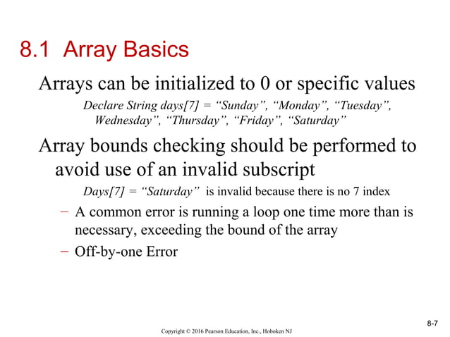 Programming Logic and Design: Arrays | PPT