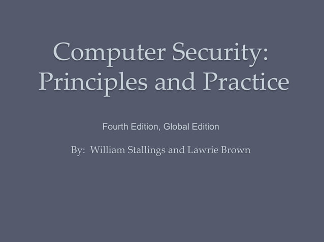 computer security principles and practice chapter 8 | PPTX