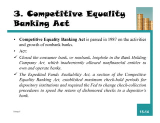 Chapter08: Bank Legislation and Regulation PPT | PDF