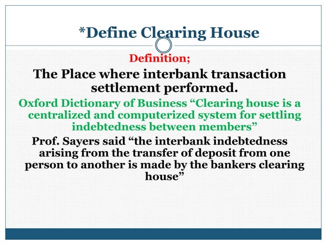 Ch 08 Clearing house system.ppt | Credit Cards | Personal Debt