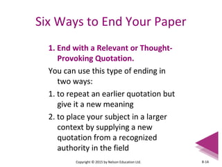 Chapter 8, Essay Essentials | PPT