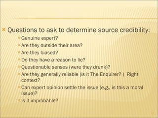 evaluating arguments | PDF