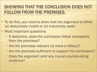 evaluating arguments | PDF