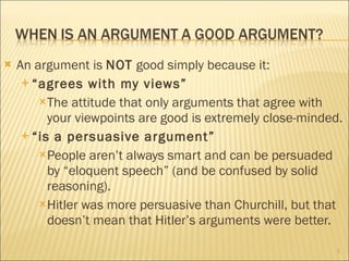 evaluating arguments | PDF
