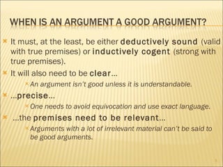 evaluating arguments | PDF
