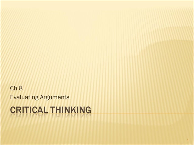 Ch08 evaluating arguments | PPT