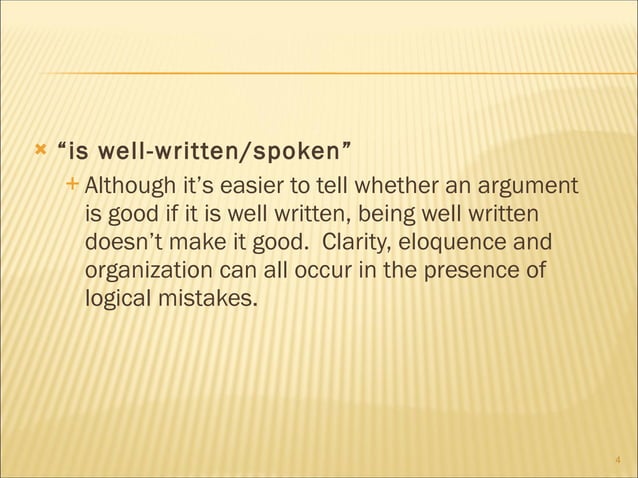 Ch08 evaluating arguments | PPT