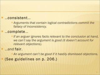 Ch08 evaluating arguments | PPT