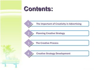 Ch8 Creative Planning : Strategy & Development | PPT