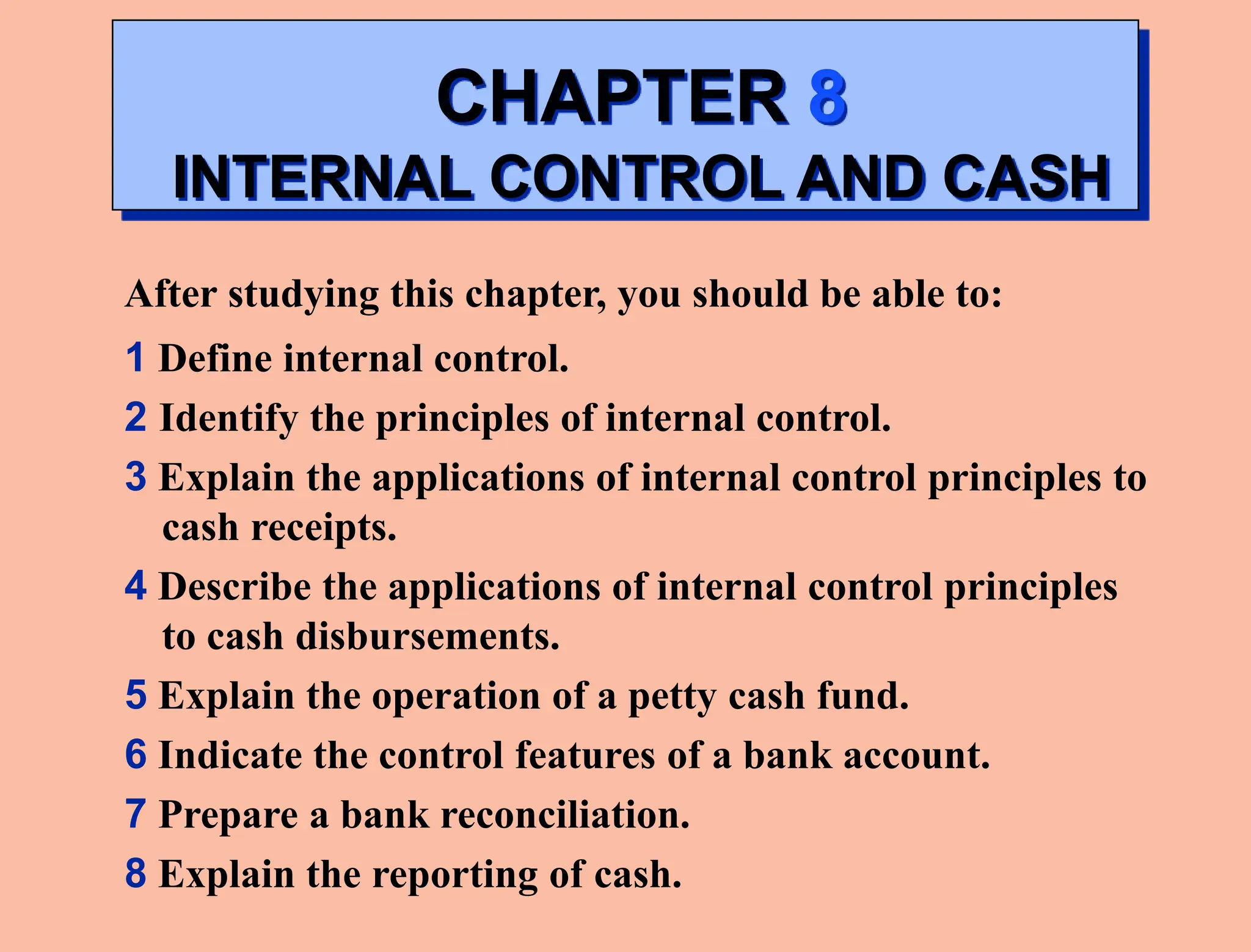 Internal control over cash and peety cash | PPT