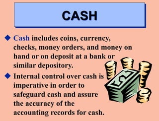 Internal control over cash and peety cash | PPT