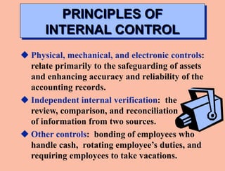 Internal control over cash and peety cash | PPT